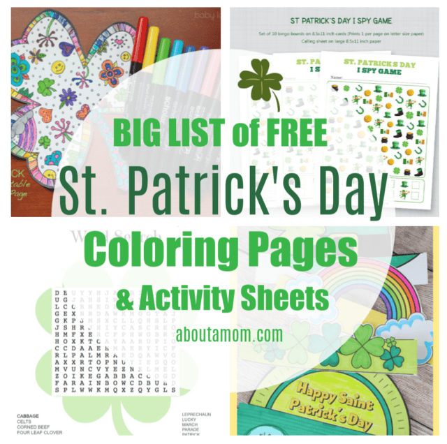 Free Printable St. Patrick's Day Coloring Pages & Activity Sheets ...