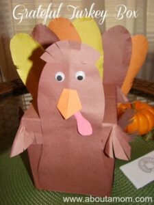 Thanksgiving Craft | Grateful Turkey Box with Printable Note Cards