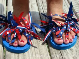 DIY Ribbon Flip Flops - About a Mom