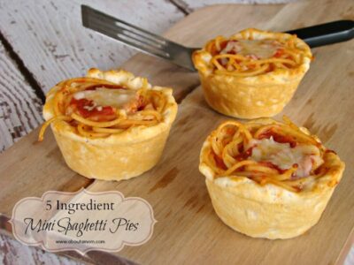 5 Ingredient Mini Spaghetti Pies Recie - About a Mom