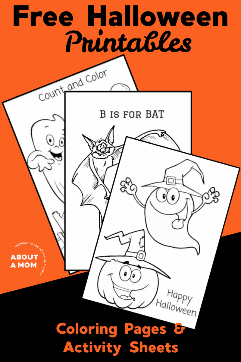 Printable Halloween Coloring Pages & Activity Sheets - About a Mom