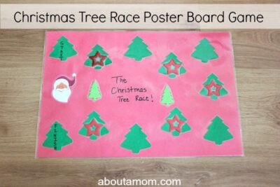 Christmas Tree Race Poster Board Game