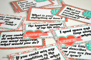 Valentine's Day Date Night Conversation Starters Printable - About a Mom