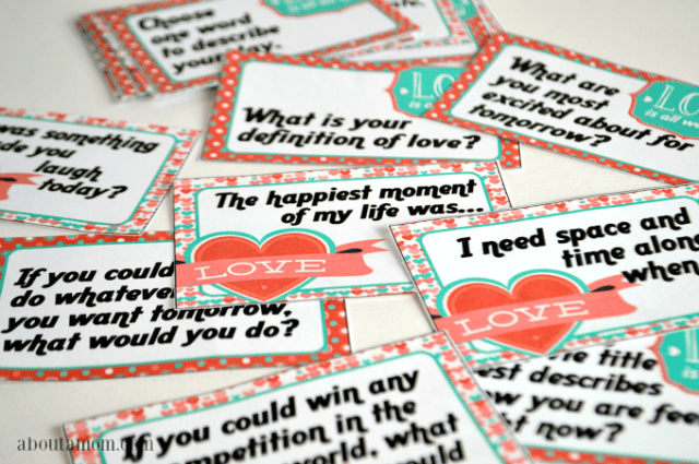 Valentine's Day Date Night Conversation Starters Printable - About a Mom