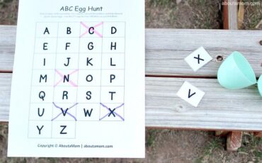 ABC Egg Hunt with FREE Printable - About a Mom