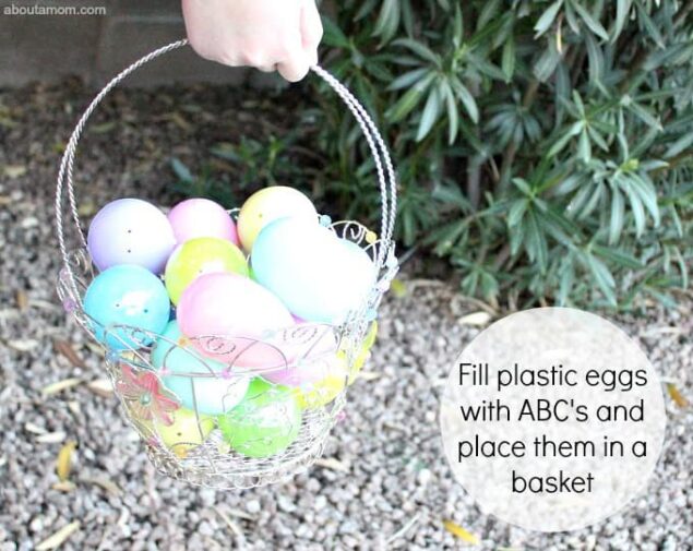 ABC Egg Hunt with FREE Printable - About a Mom