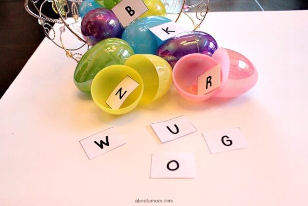 ABC Egg Hunt with FREE Printable - About a Mom