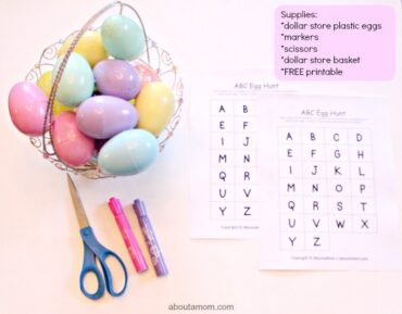 ABC Egg Hunt with FREE Printable - About a Mom