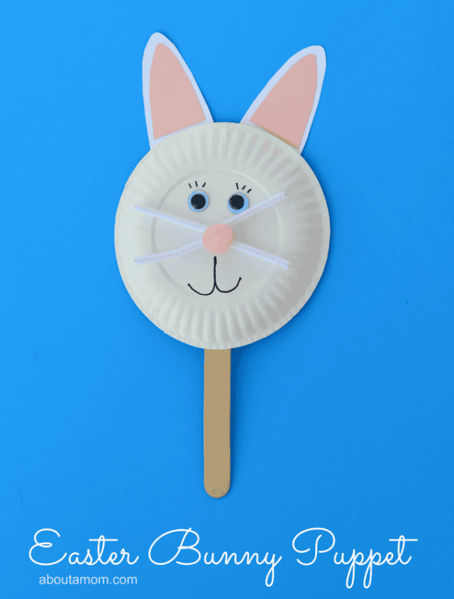 Easter Bunny Puppet Craft - About a Mom