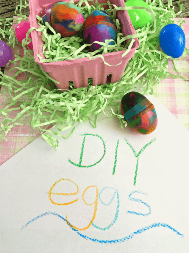 Easter Craft Project: Easy DIY Easter Egg Crayons - About a Mom