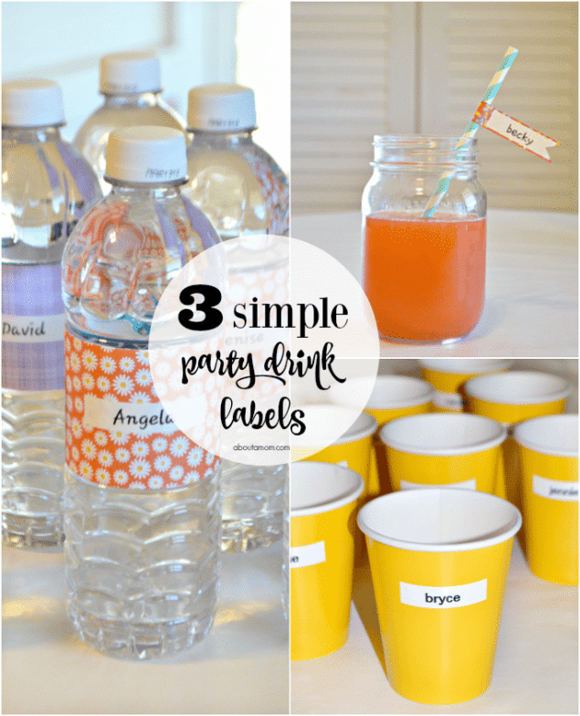 3 Simple DIY Party Drink Labels - About a Mom