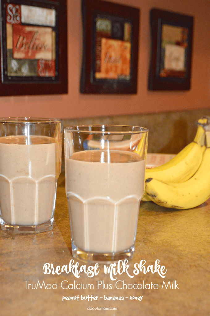 Chocolate Peanut Butter Banana Breakfast Shake - About a Mom