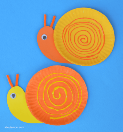 Pape Plate Snail Craft for Kids - About a Mom