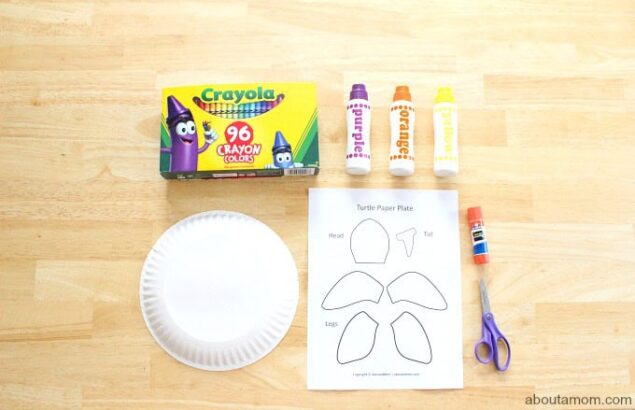 Dot Art Paper Plate Turtle Craft - About a Mom