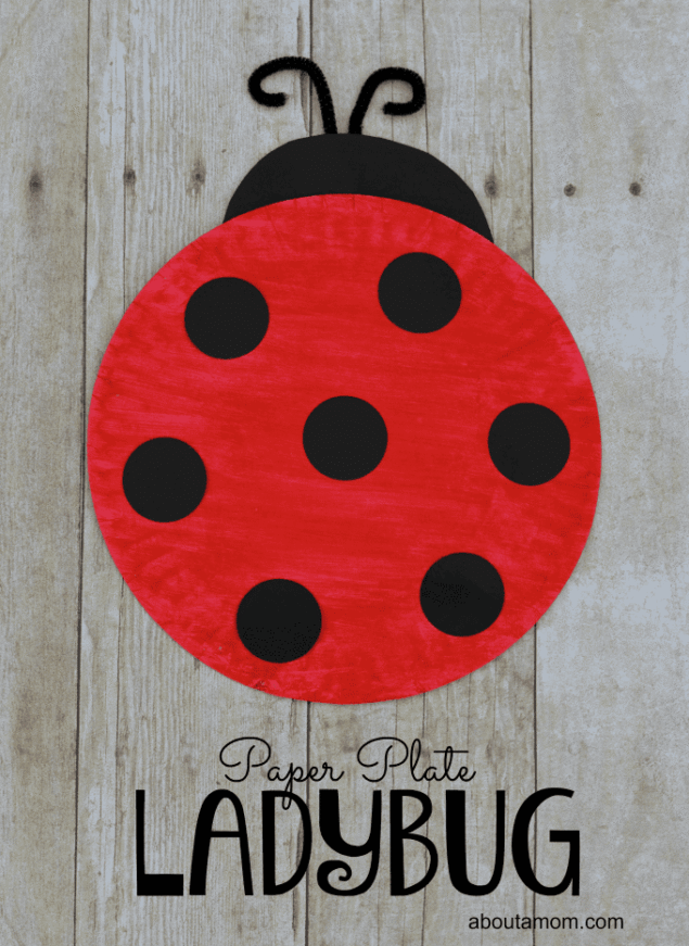 Paper Plate Ladybug Craft for Kids - About a Mom