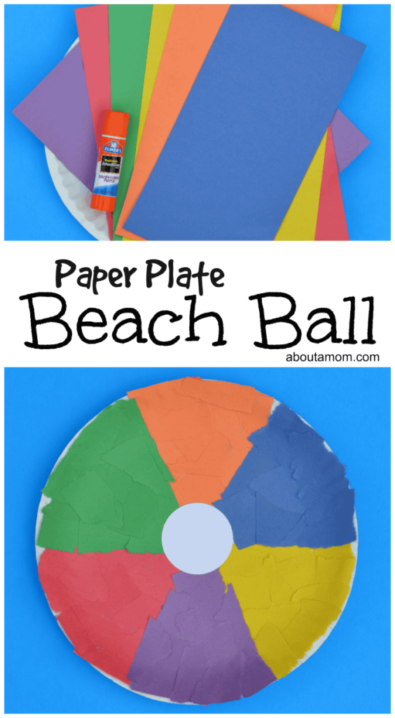 Paper Plate Beach Ball Craft - About a Mom