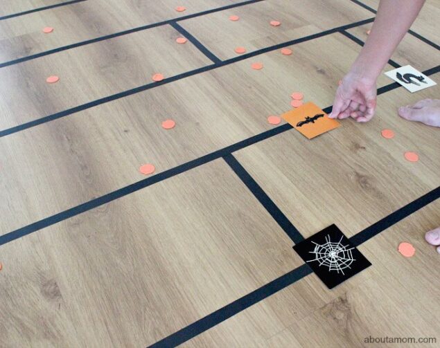 DIY Pumpkin Patch Floor Game - About a Mom