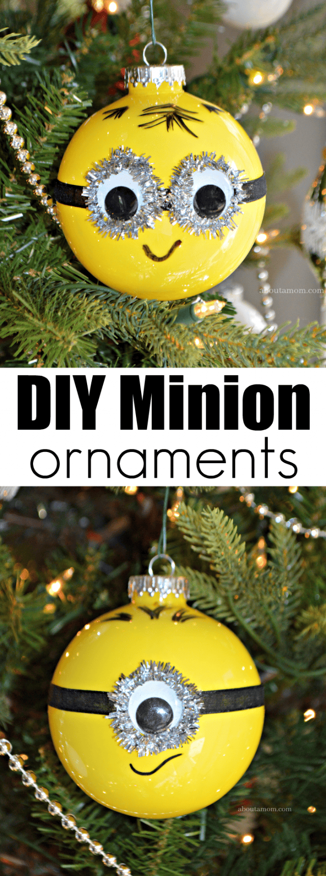 DIY Minion Ornaments - About a Mom