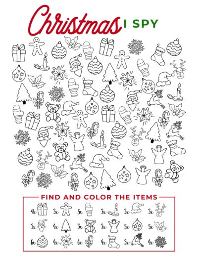 FREE Christmas I Spy Printable - About a Mom