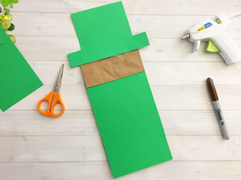Leprechaun Paper Bag Puppet Kid Craft - About a Mom