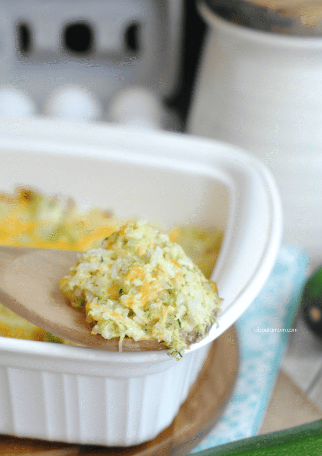 Zucchini Rice Casserole Recipe - About a Mom