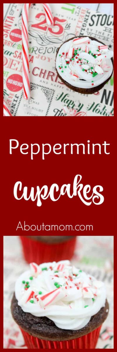 Holiday Peppermint Cupcake Recipe - About a Mom