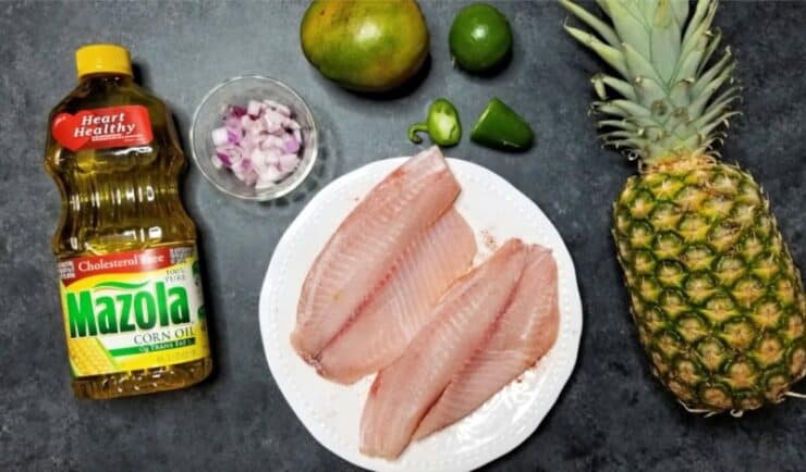 Grilled Tilapia Recipe with Pineapple Mango Salsa - About a Mom