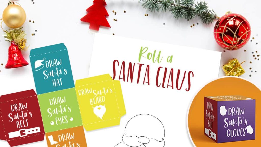 Roll A Santa - Free Christmas Game (Printable) - About a Mom