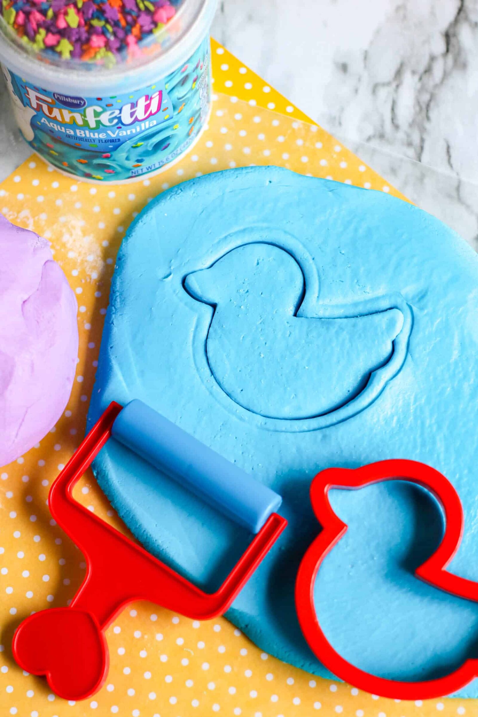 2-Ingredient Edible Playdough Recipe - About a Mom