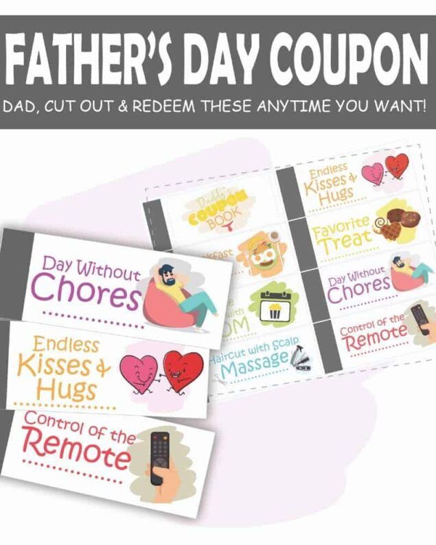 Printable Father's Day Coupon Book - About a Mom