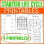 Starfish Facts and Life Cycle Printable - About a Mom