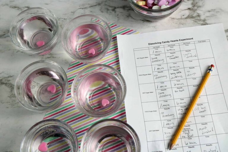 Dissolving Candy Hearts Science Experiment for Valentine's Day - About ...