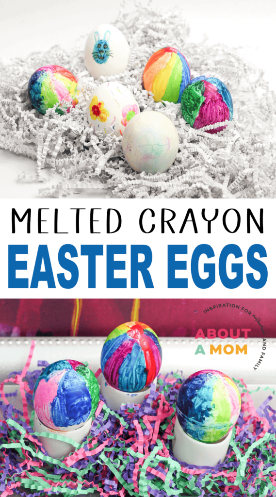 Melted Crayon Easter Eggs Activity Craft for Kids - About a Mom