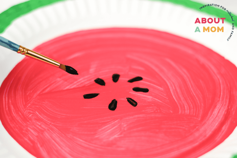 Fractions Activity: Paper Plate Watermelon - About a Mom