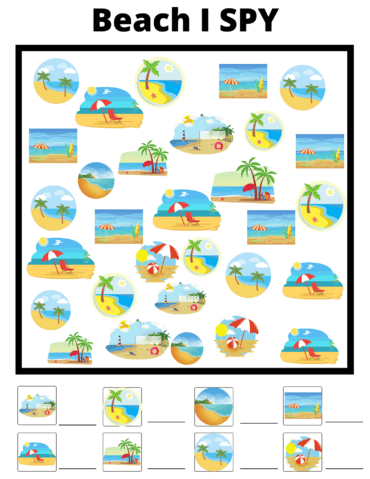 Free Beach I Spy Printable Activity Pack - About a Mom