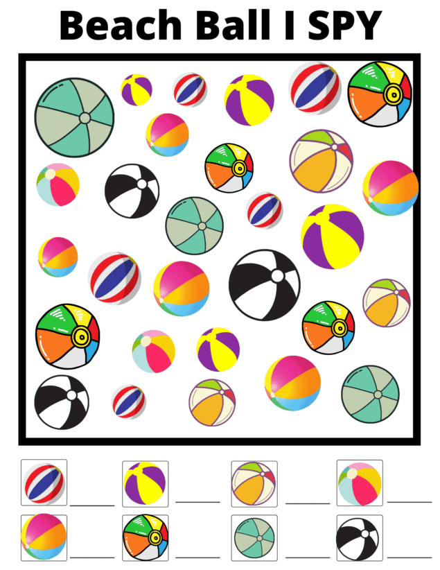 Free Beach I Spy Printable Activity Pack - About a Mom