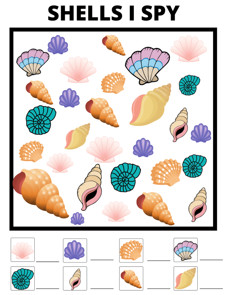 Free Beach I Spy Printable Activity Pack - About a Mom