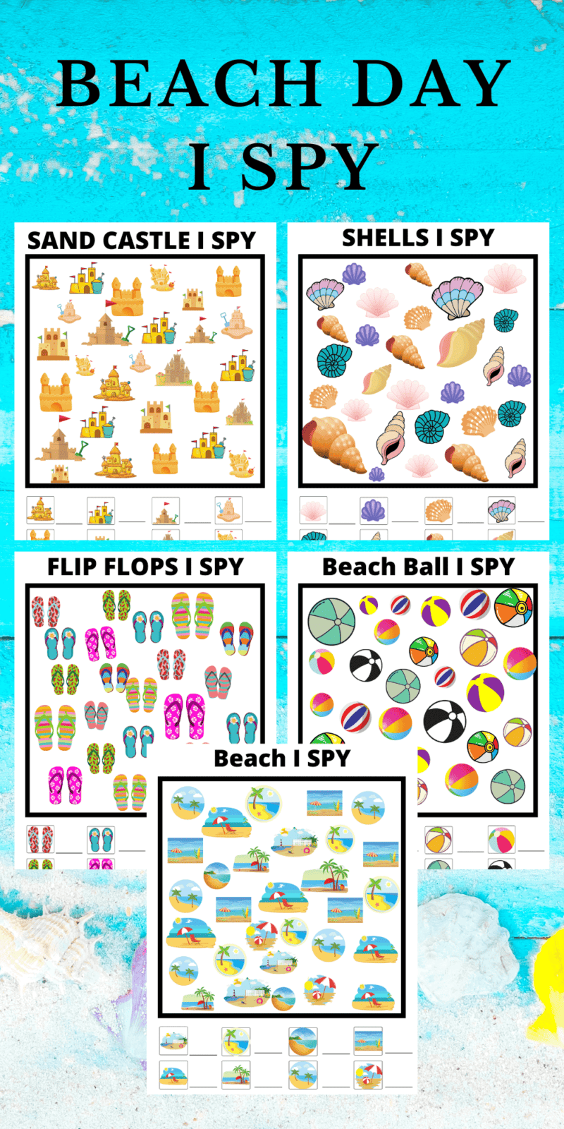 Free Beach I Spy Printable Activity Pack - About a Mom
