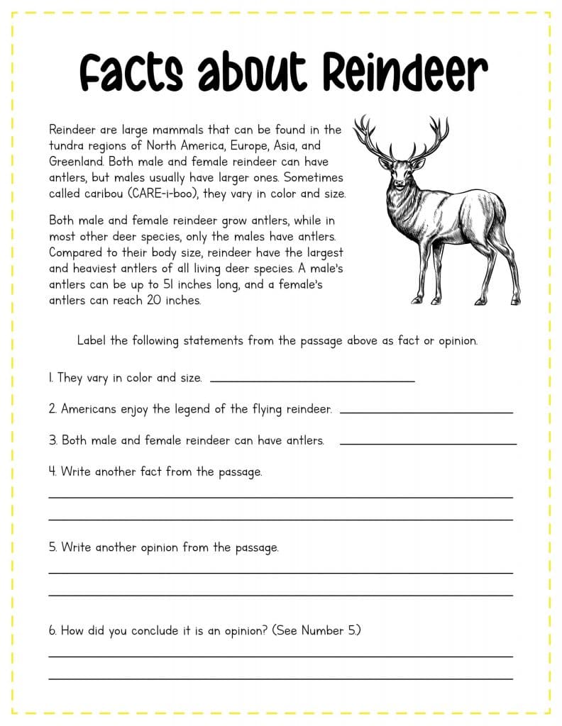 Free Printable Reindeer Activity Set - About a Mom