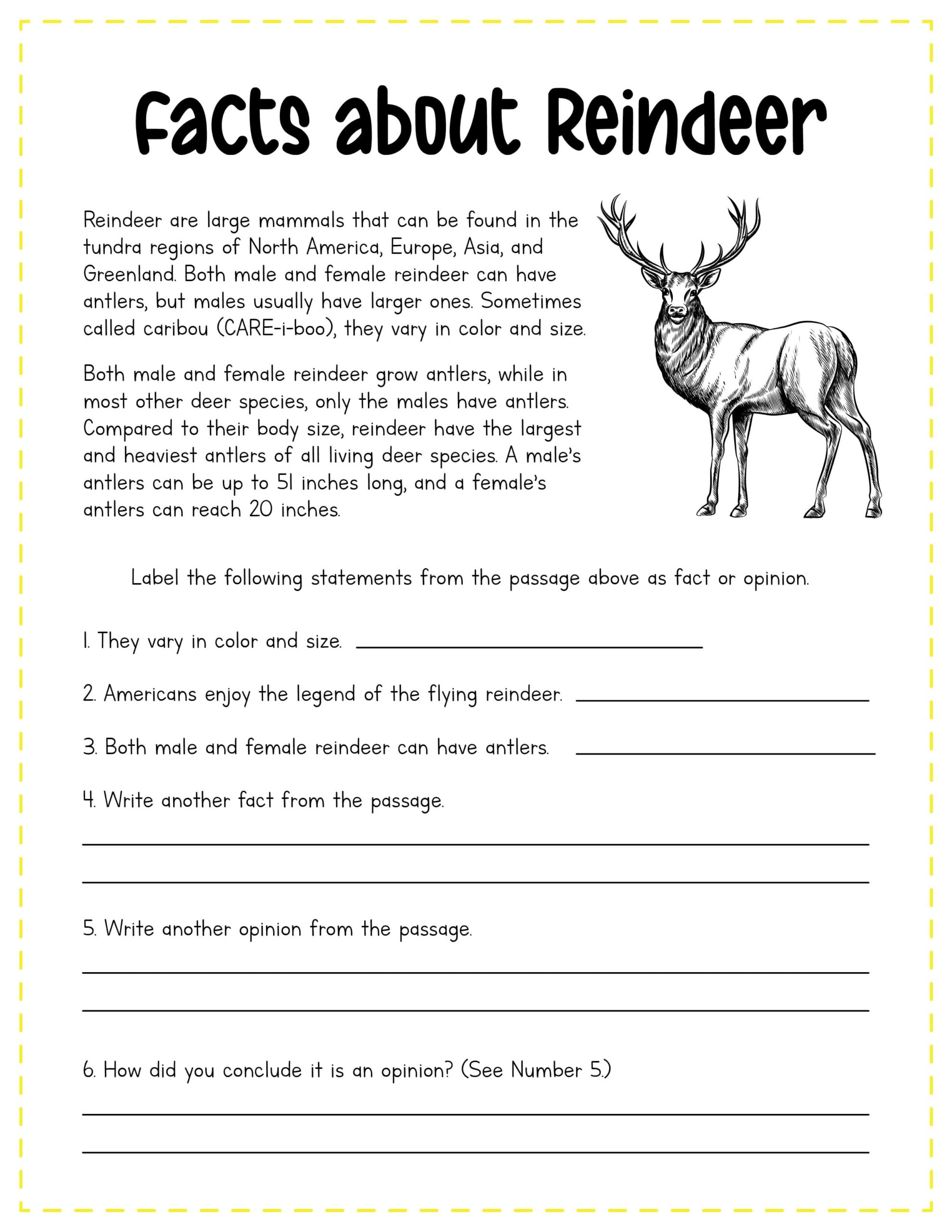 Free Printable Reindeer Activity Set - About a Mom