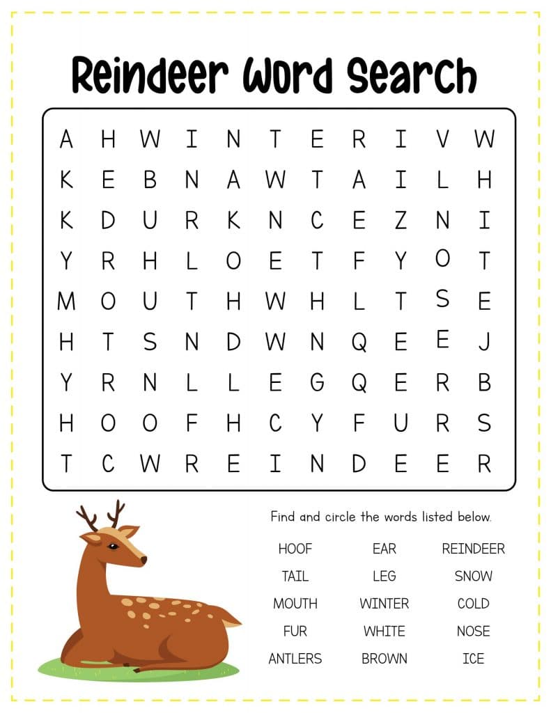 Free Printable Reindeer Activity Set - About a Mom
