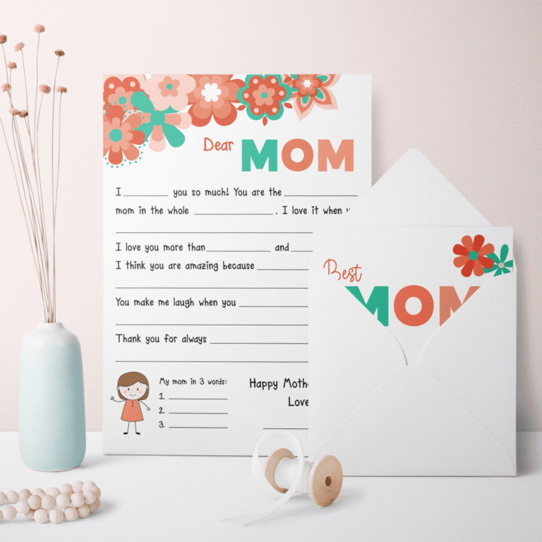 Free Mother's Day Printable for Kids - About a Mom