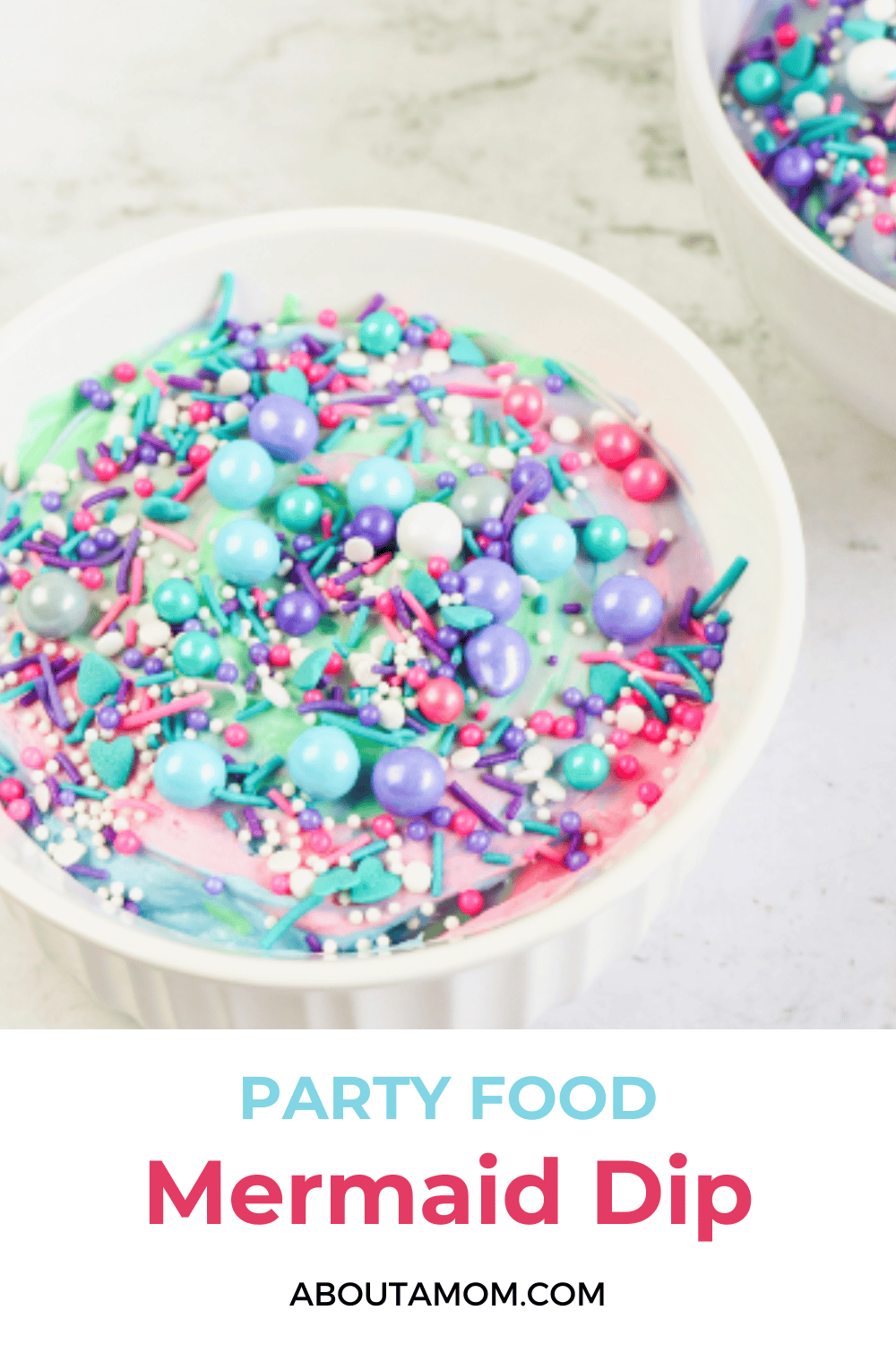 Mermaid Party Food: Mermaid Dip with Sprinkles - About a Mom