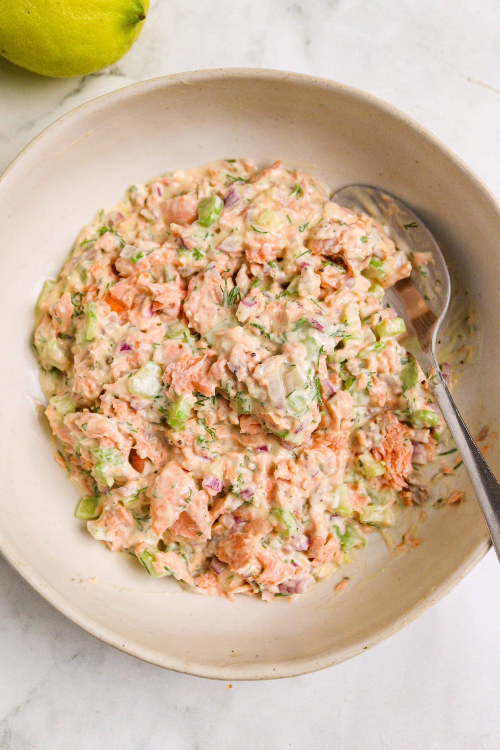 Easy Canned Salmon Salad - About a Mom
