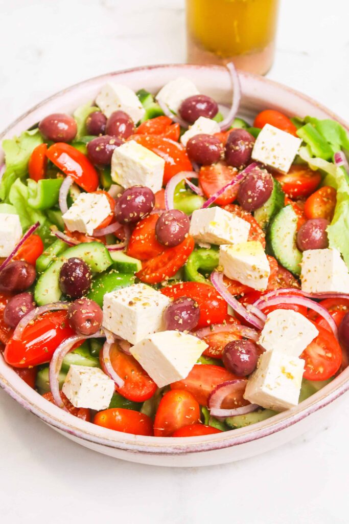 Easy Greek Salad Recipe - About a Mom