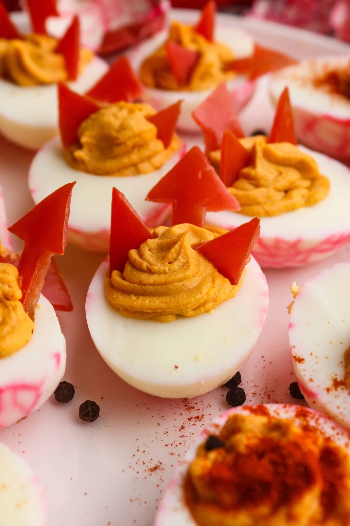 Spooky Deviled Eggs for Halloween - About a Mom
