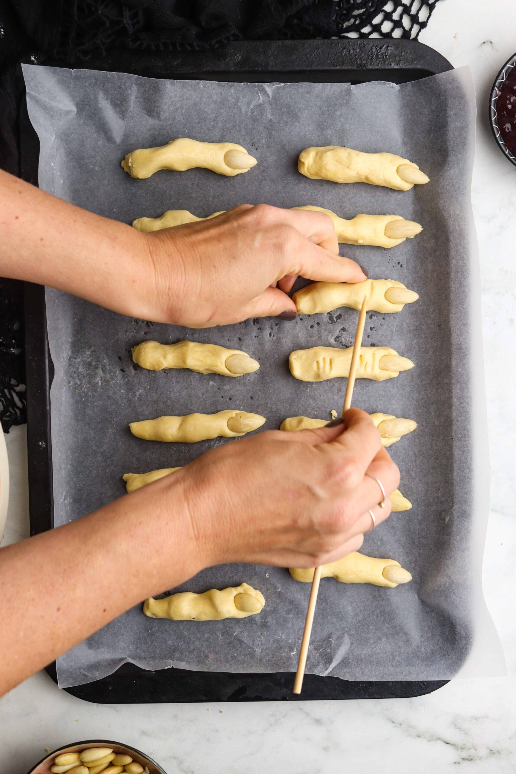 Easy Witch-Finger Cookies (Halloween Cookies) - About a Mom