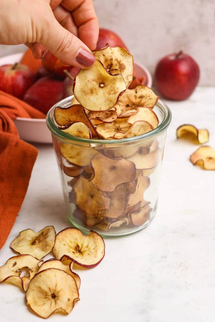 Dehydrated Apples (Dried Apples in Oven) - About a Mom