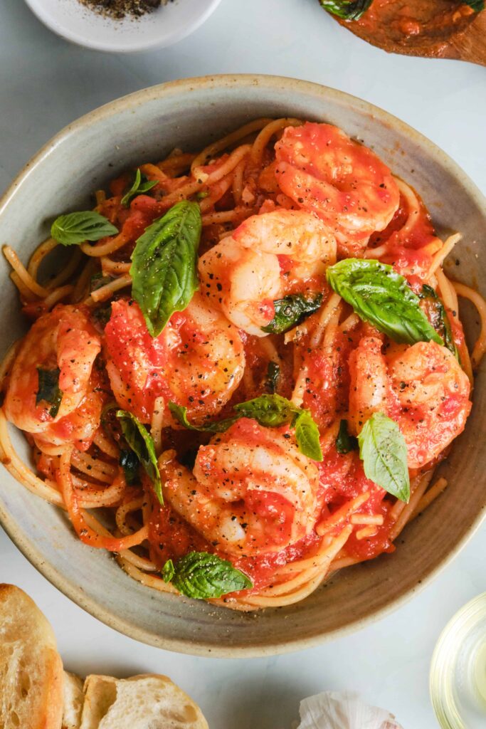 Shrimp Marinara Pasta - About a Mom