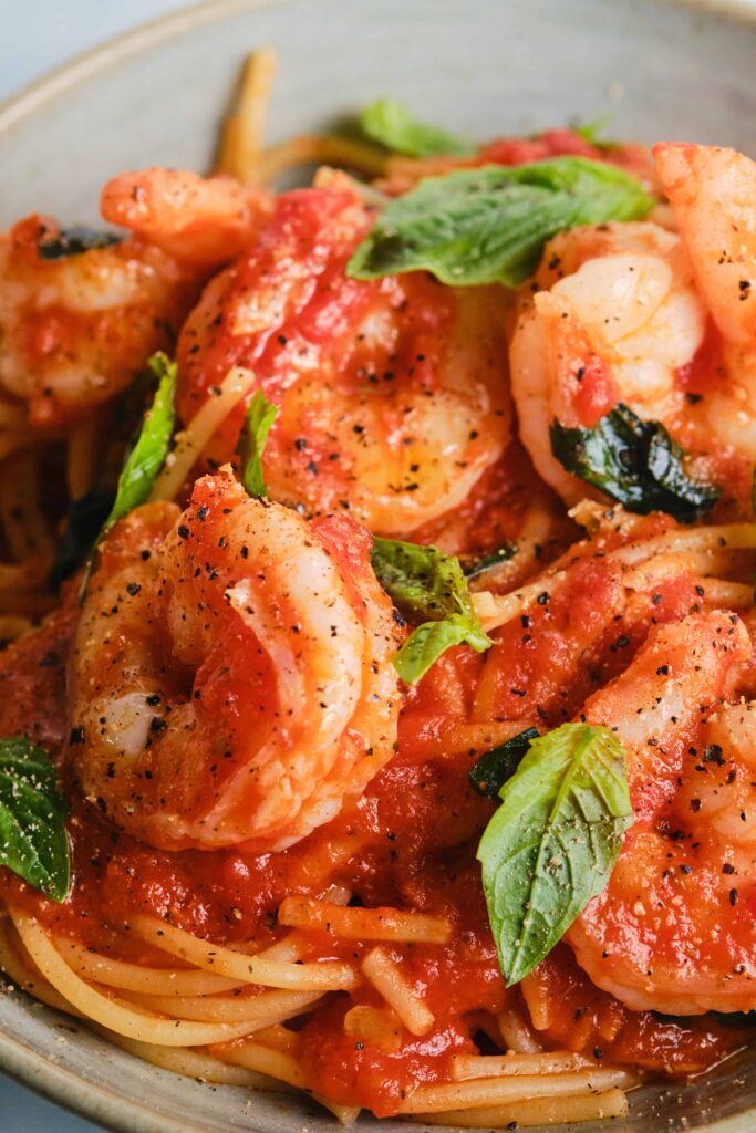 Shrimp Marinara Pasta - About a Mom